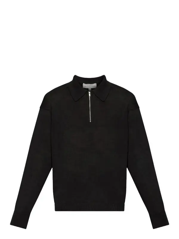 Studio Nicholson Heddy Polo-collar Sweater - Black