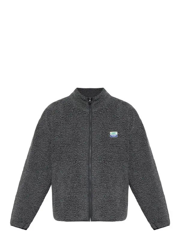 American Vintage Logo-patch Zip-up Jacket - Grey