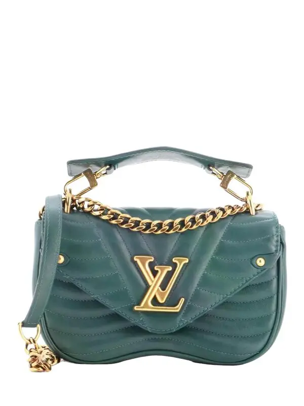 LOUIS VUITTON New Wave Chain Bag Quilted Leather Pm Shoulder Bag - Green