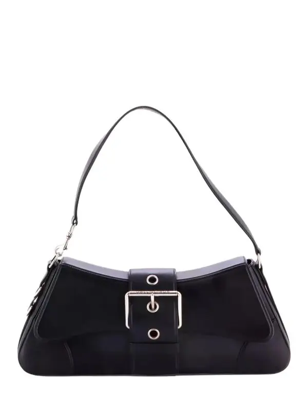 Balenciaga Lindsay Leather Large Shoulder Bag - Black