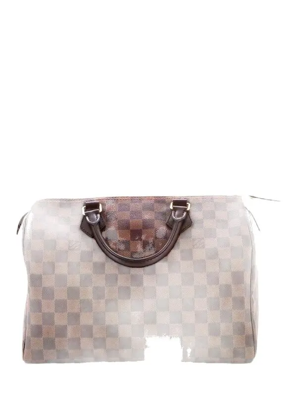 LOUIS VUITTON Speedy Handbag Damier 30 Satchel - Brown