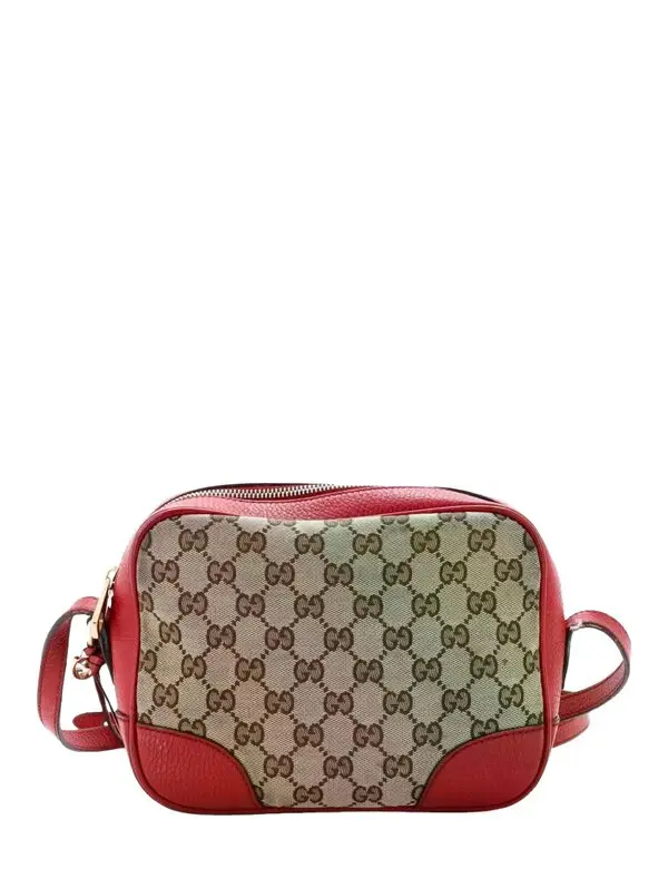 Gucci Bree Disco Gg Canvas With Leather Mini Crossbody Bag - Red