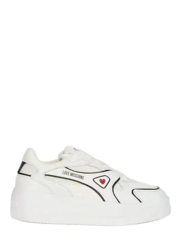 Moschino Heart-motif Sneakers - White
