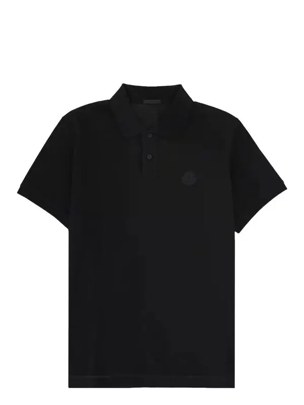 Moncler Logo-patch Polo Shirt - Black