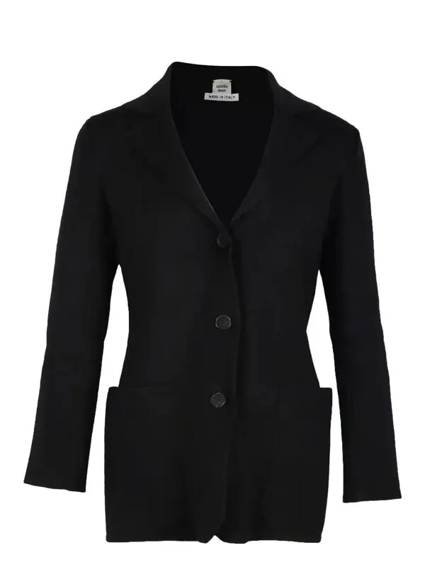 Hermès Knit Single-breasted Blazer - Black