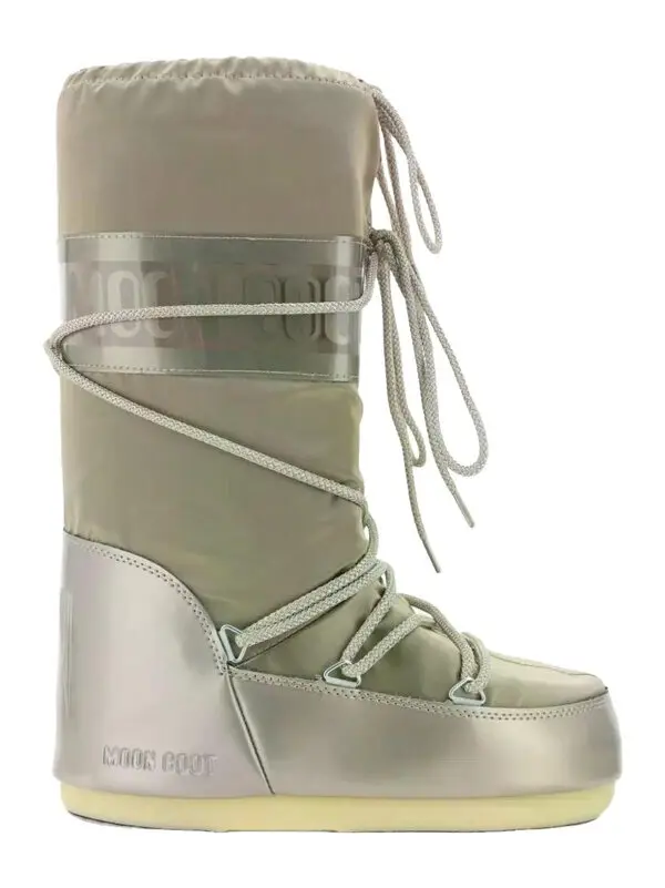 Moon Boot Icon Glance Platinum Satin Boots - Neutrals