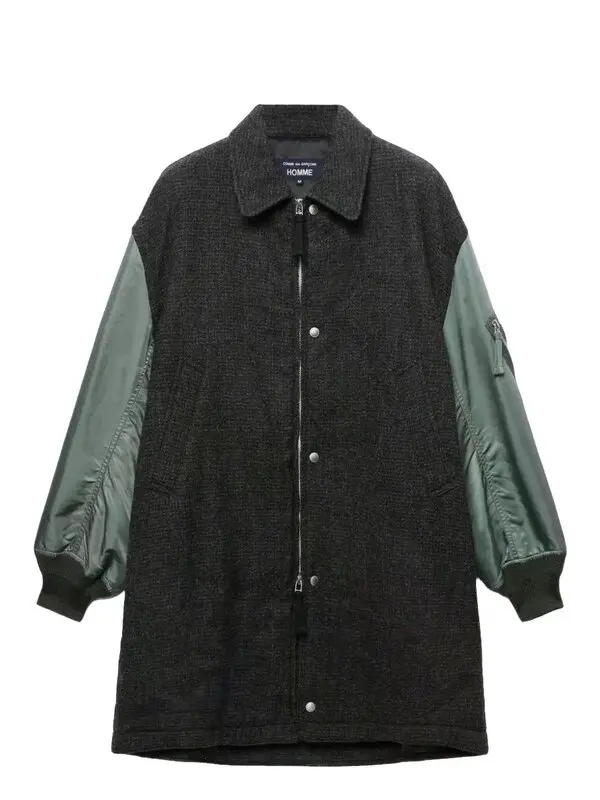 Comme Des Garçons Panelled Zip-up Coat - Grey