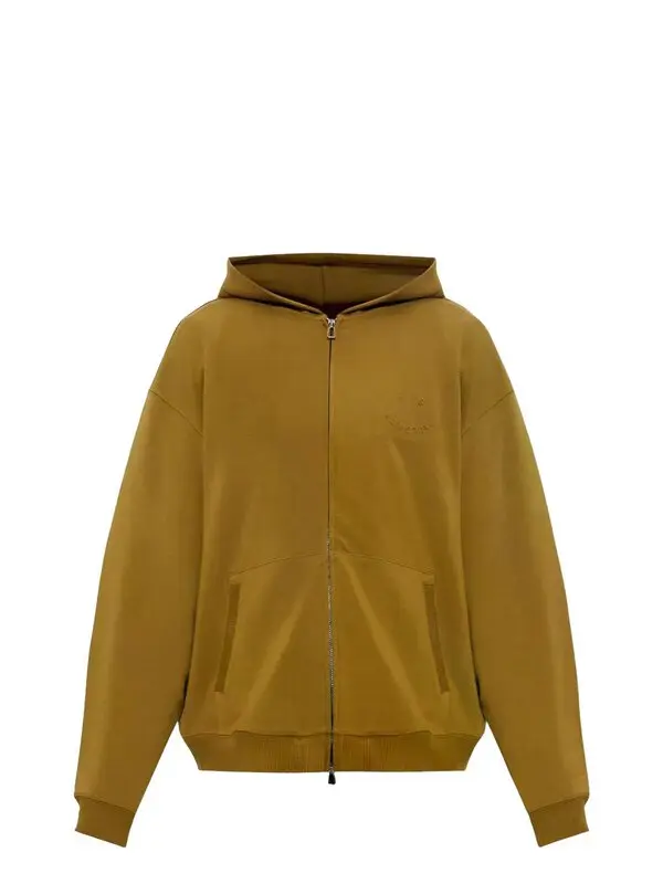 Paul Smith Logo-embroidered Zip-up Hoodie - Brown
