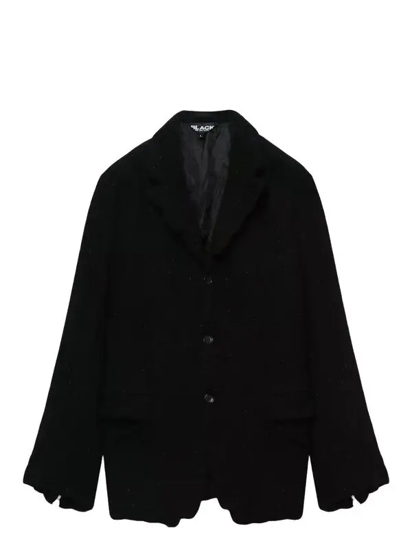 Comme Des Garçons Zip-detail Wool Jacket - Black