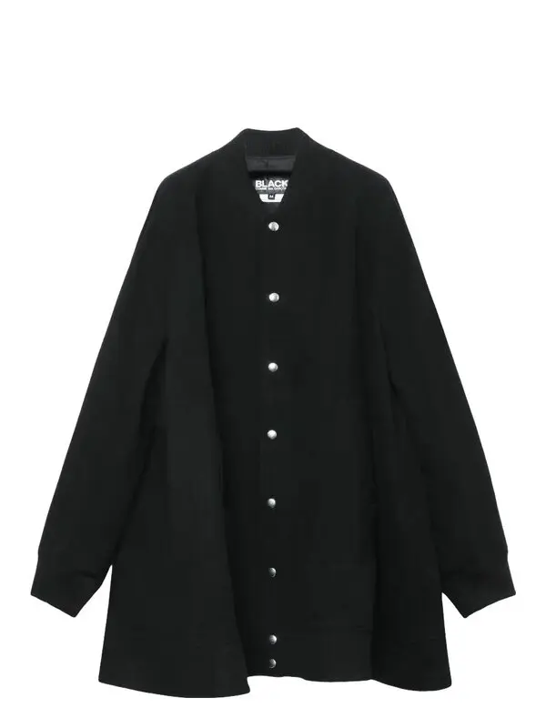 Comme Des Garçons Press-stud Raglan-sleeve Coat - Black