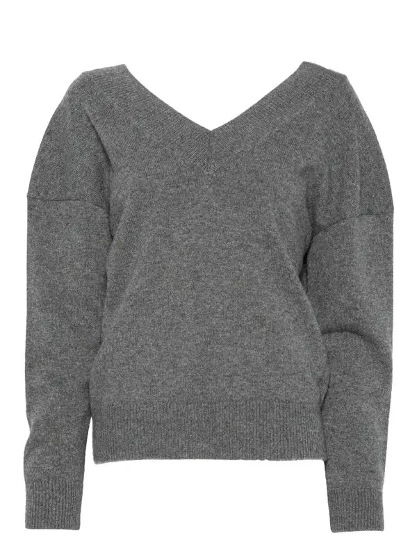 TOM FORD V-neck Long-sleeve Sweater - Grey