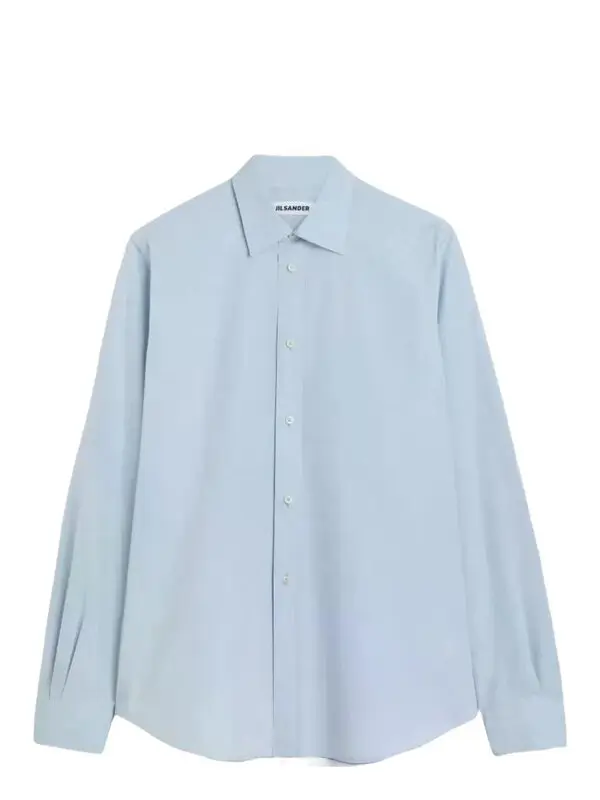 JIL SANDER Fil-à-fil Cotton Shirt - Blue