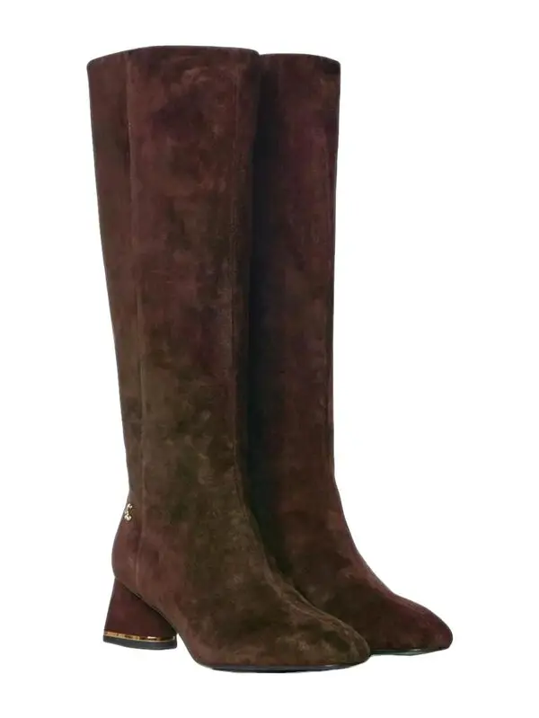 COCCINELLE Suede Block-heel Boots - Brown