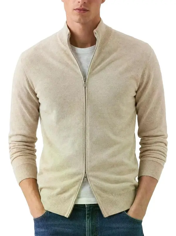 Brunello Cucinelli Zip-up Cashmere Sweater - Neutrals