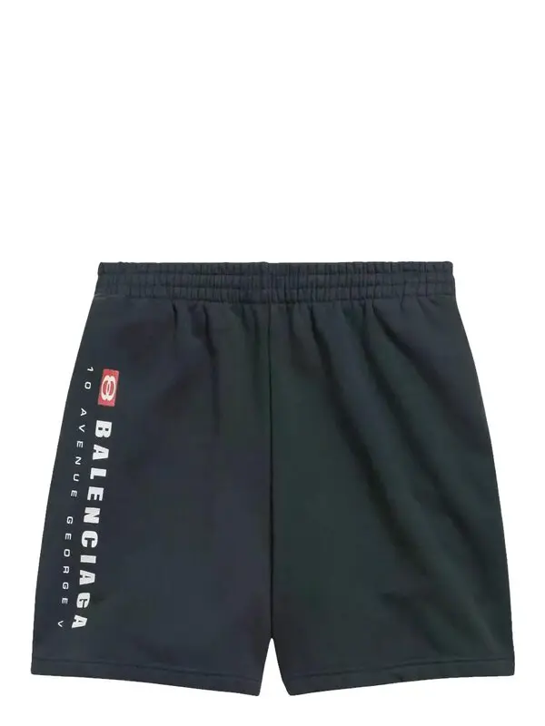 Balenciaga Unity Logo-print Shorts - Grey