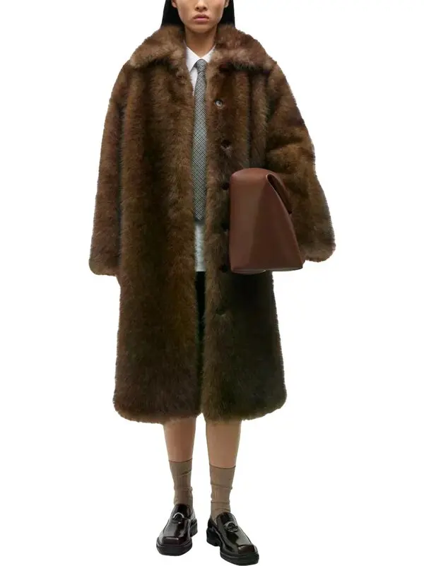 Samsøe Samsøe Salylllo Faux-fur Coat - Brown