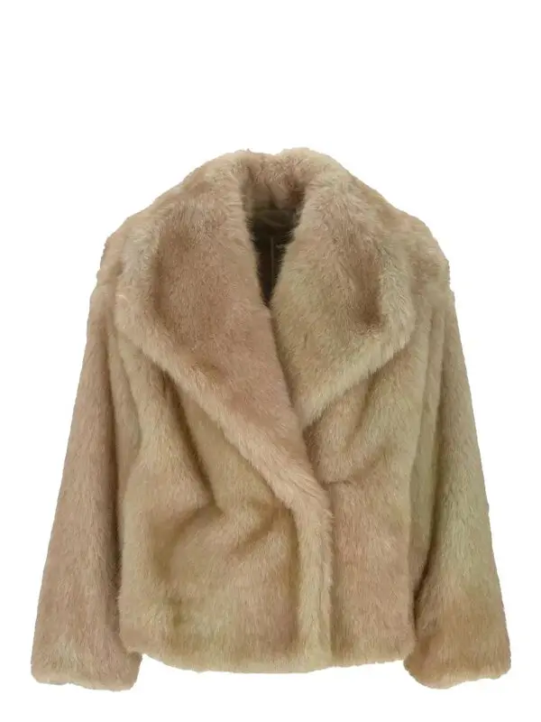 Marella Faux-fur Notched-lapel Jacket - Neutrals