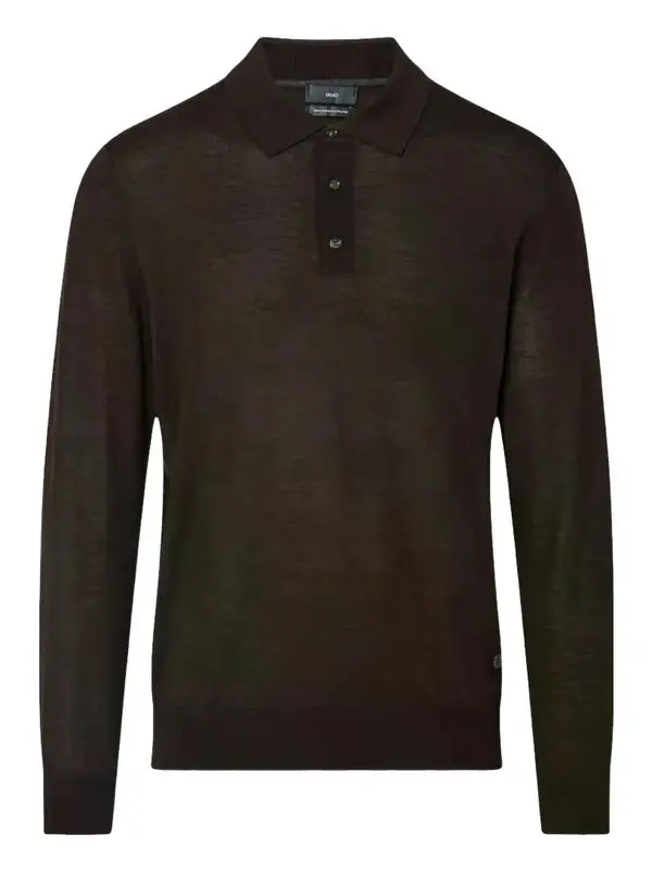 Liu Jo Polo Shirt In Wool Merino - Brown