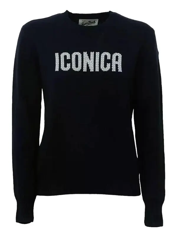MC2 SAINT BARTH Iconica Strass-embellished Sweater - Blue