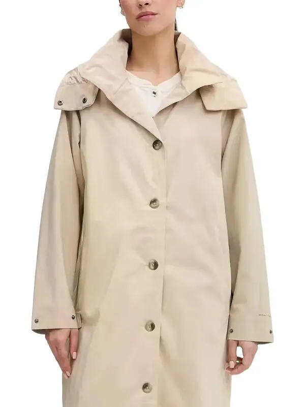 Columbia Amaze Hooded Button-up Raincoat - Neutrals