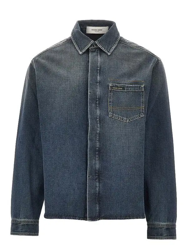 GOLDEN GOOSE Roger' Deni Shirt An - Blue