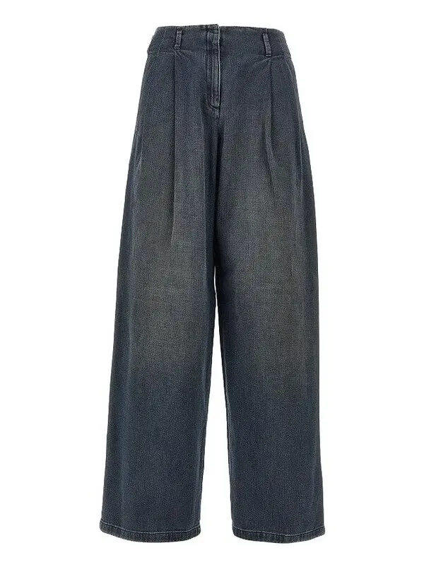 GOLDEN GOOSE Flavia' Wide Leg Pants - Blue