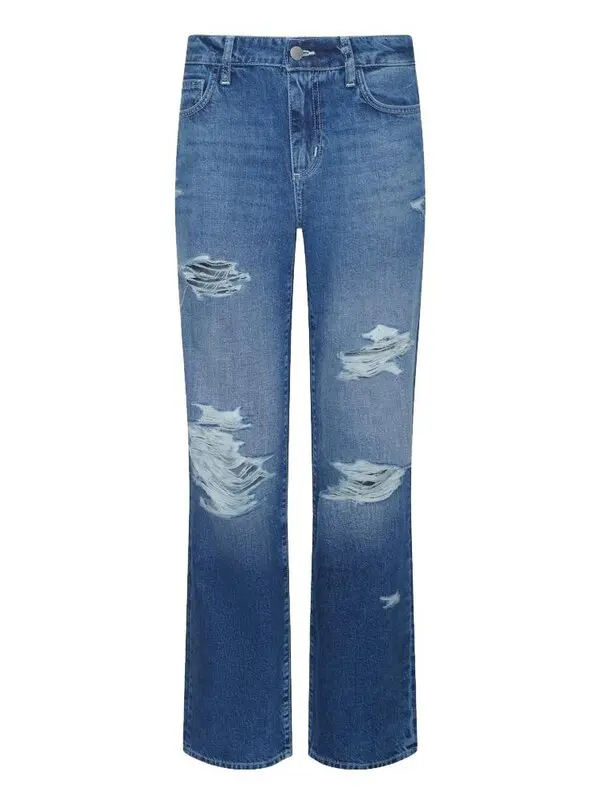 L'Agence Zelda Low-rise Slouchy Straight-leg Jeans - Atlantis Destruct