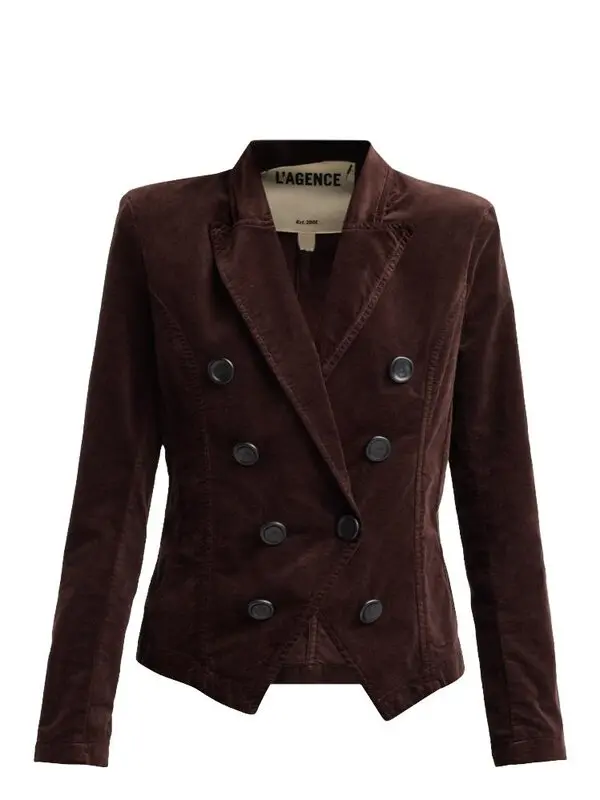 L'Agence Emerson Double-breasted Blazer - Dark Java