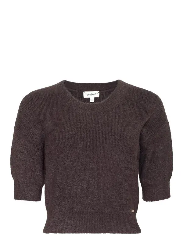 L'Agence Guinevere Crop Sweater - Dark Java