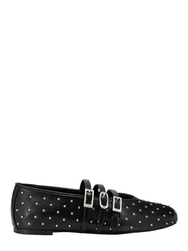 STUART WEITZMAN Sostud Studded Leather Mary Janes - Black