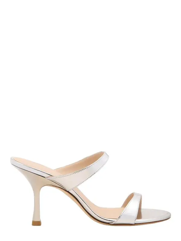 STUART WEITZMAN Nudist 85mm Patent Leather Sandals - Silver