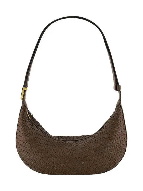 Vince Eris Small Woven Leather Hobo Bag - Date