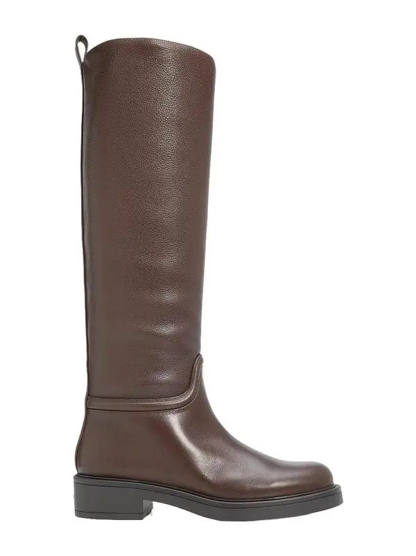 STUART WEITZMAN Celia Leather Riding Boots - Walnut