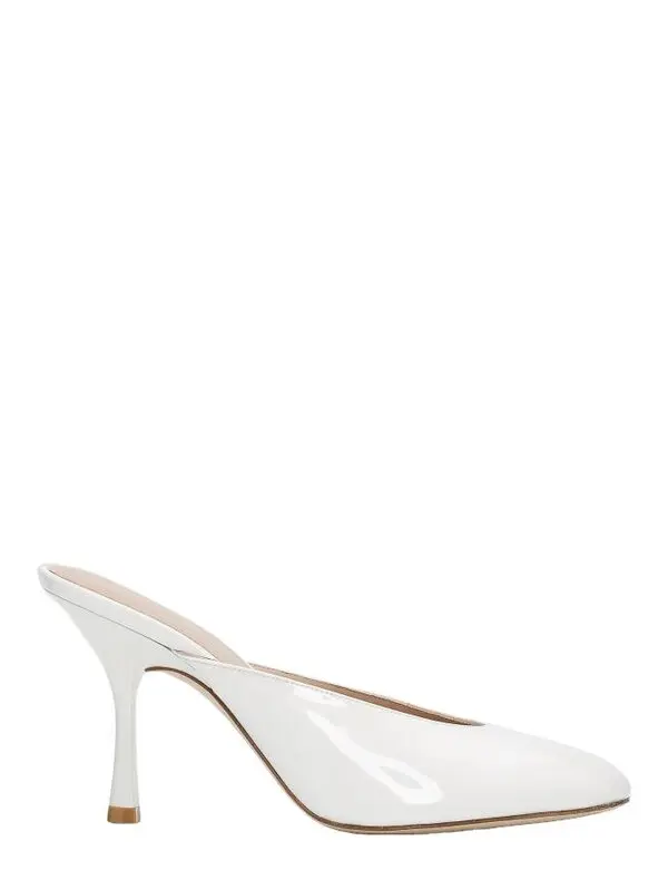 STUART WEITZMAN Madison 85mm Patent Leather Mules - Blanco