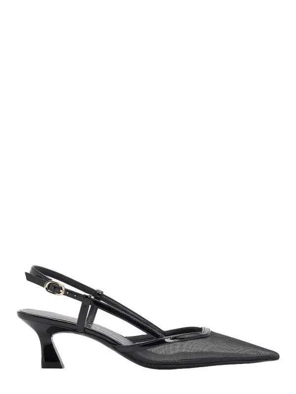STUART WEITZMAN Vinnie 50mm Mesh Kitten-heel Slingback Pumps - Black