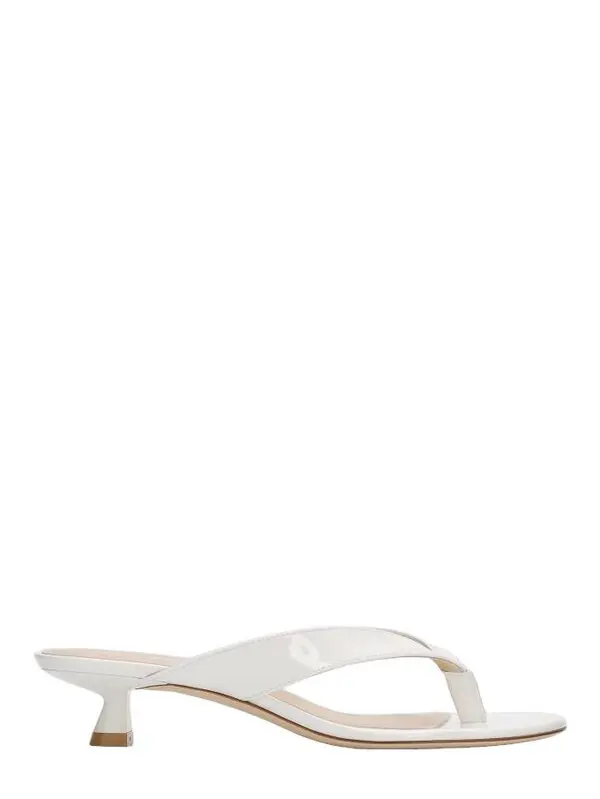 STUART WEITZMAN Rio Sleek 35mm Kitten-heel Sandals - Blanco