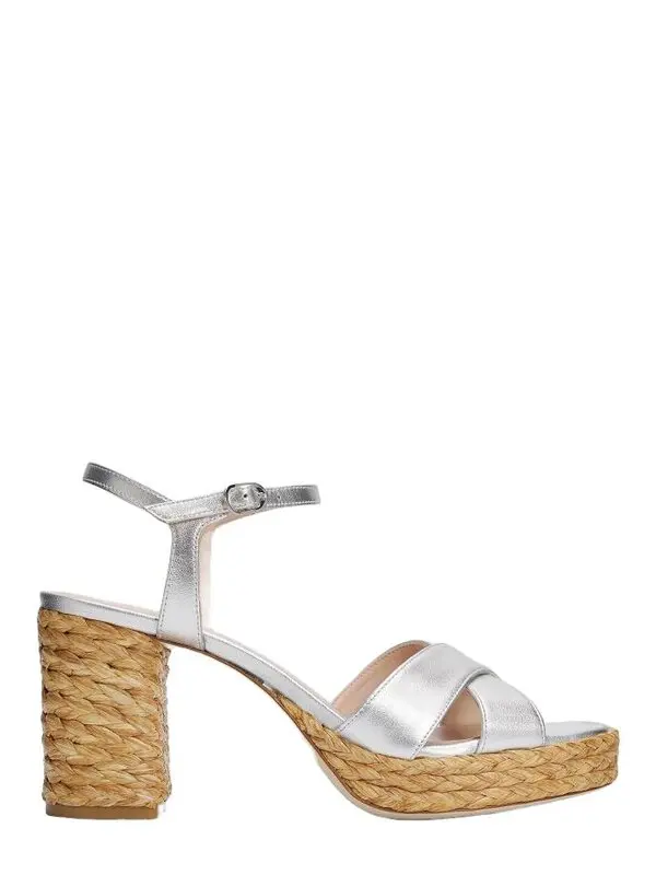 STUART WEITZMAN Dayna 80mm Platform Sandals - Silver