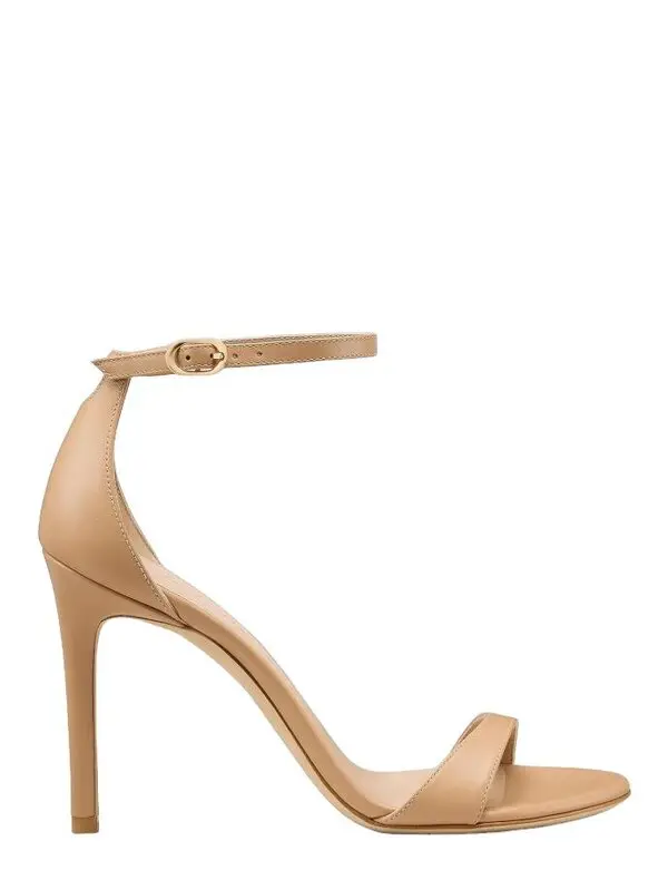 STUART WEITZMAN Nudist Ii 100mm Leather Sandals - Adobe