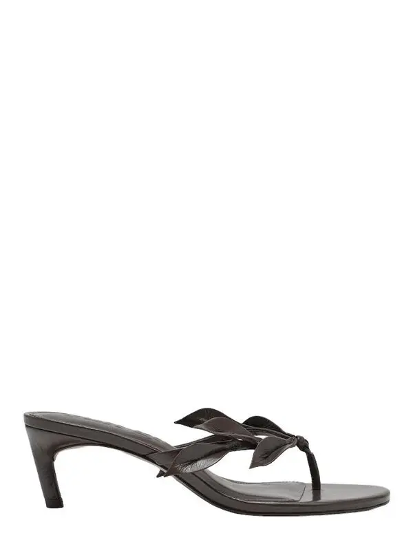 Cult Gaia Andie 55mm Leather Kitten-heel Sandals - Luwak