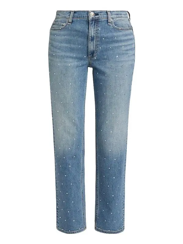 Rag & Bone Harlow Rhinestone-embellished Straight Jeans - Orian Jewel