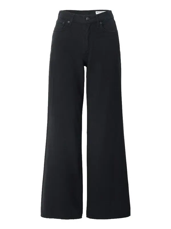Rag & Bone Featherweight Andi Full Wide Jeans - Black