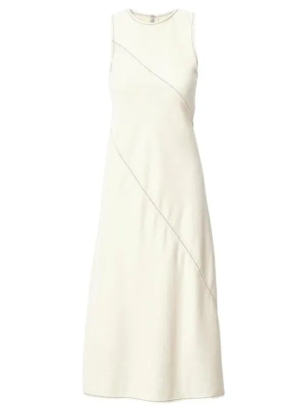 Rag & Bone Lisbon Ultra-featherweight Midi-dress - Ecru