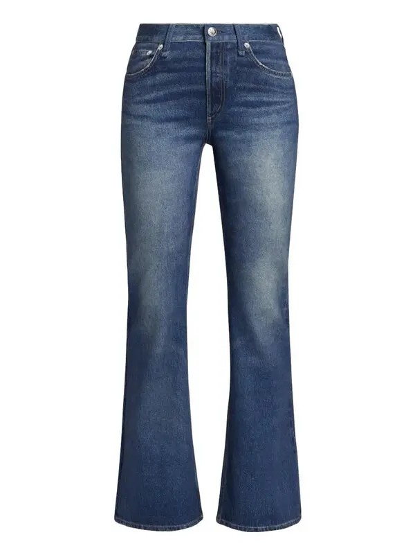 Rag & Bone Rb Miramar Ponte Dahlia Mid-rise Flare Pants - Cosmo