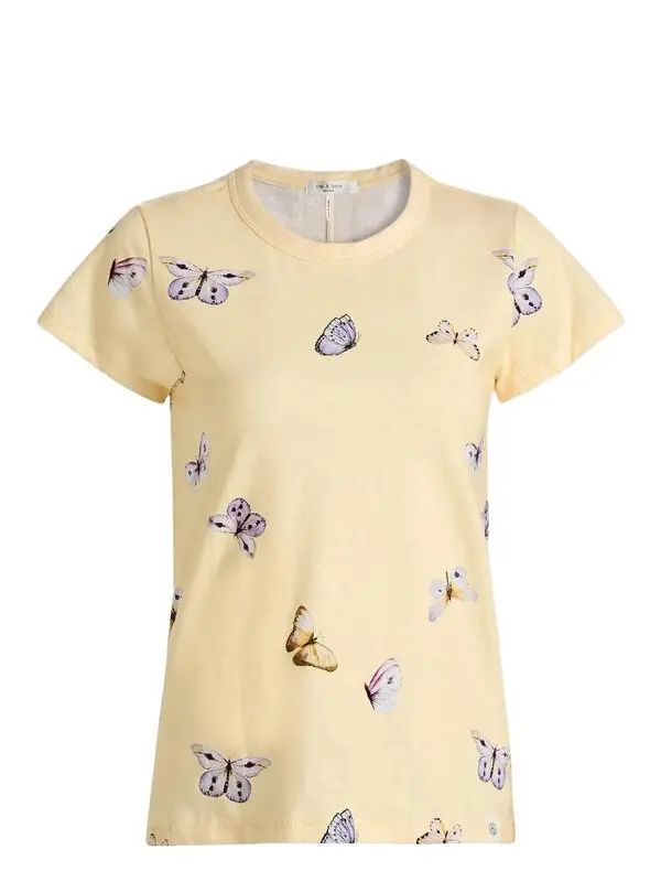Rag & Bone Tammy Butterfly T-shirt - Butter Multi