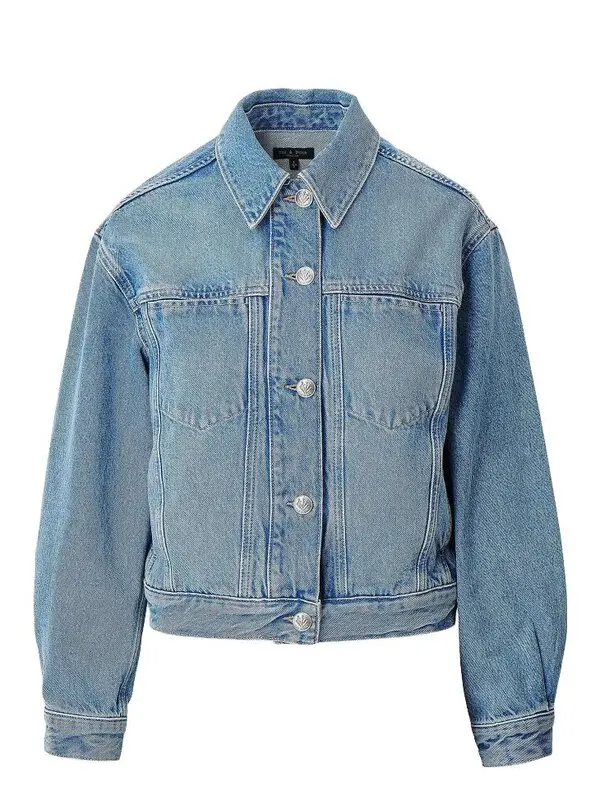Rag & Bone Marie Denim Trucker Jacket - Everglade