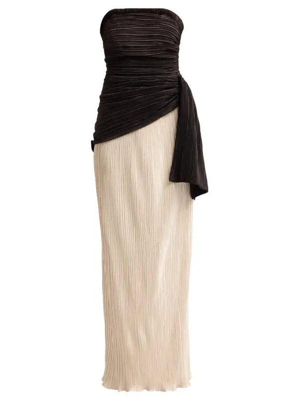 Simkhai Laia Colorblocked Bustier Maxi Dress - Black Multi