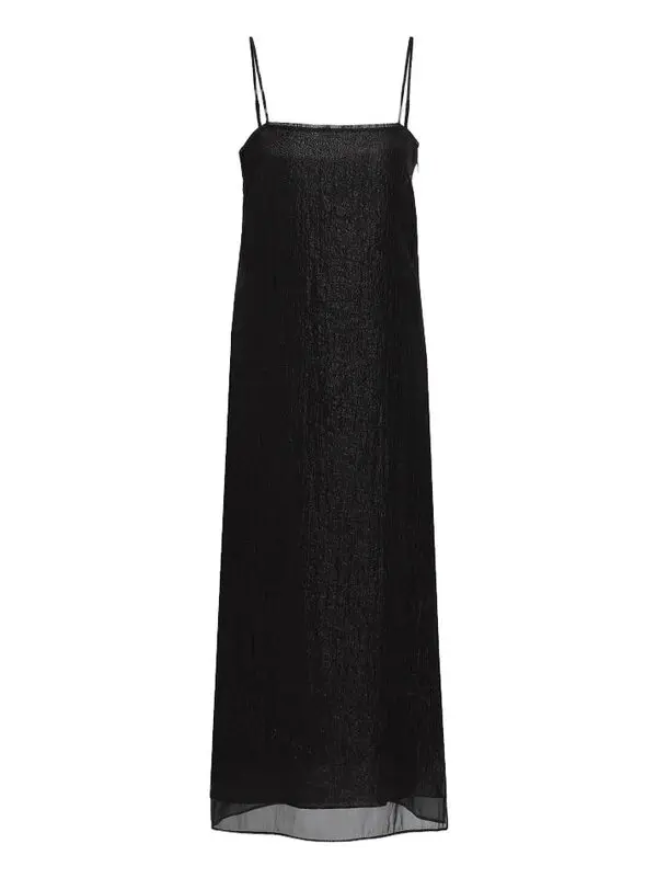 Rag & Bone Suki Semi-sheer Midi-slipdress - Black