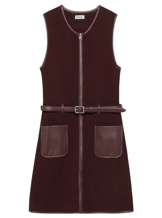 Simkhai Viretta Rib-knit Mini Dress - Fig