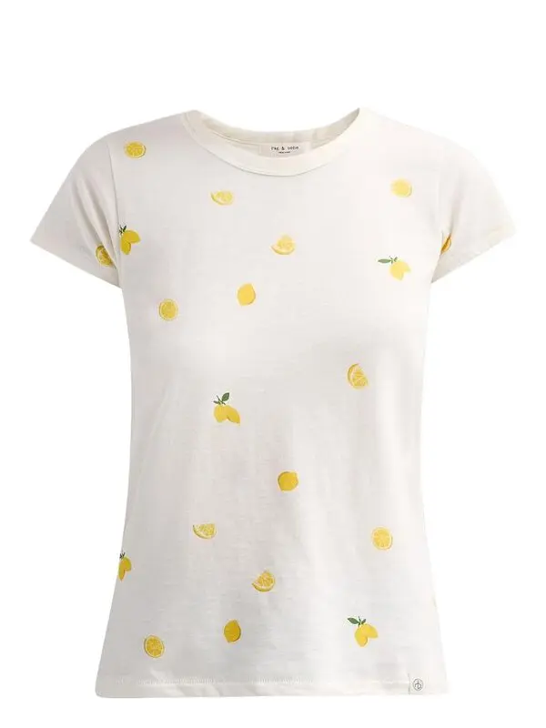 Rag & Bone All Over Baby Lemon T-shirt - Bone