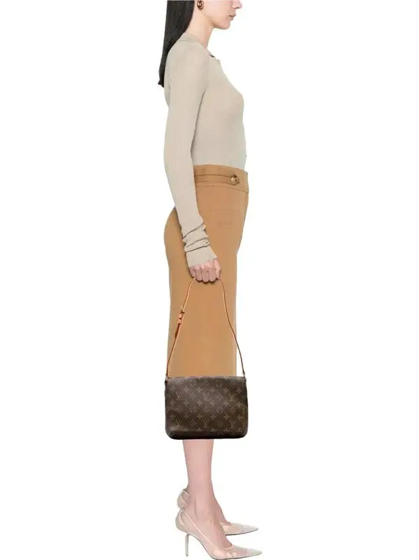 LOUIS VUITTON 2001 Monogram Musette Tango Short Strap Shoulder Bag - Brown